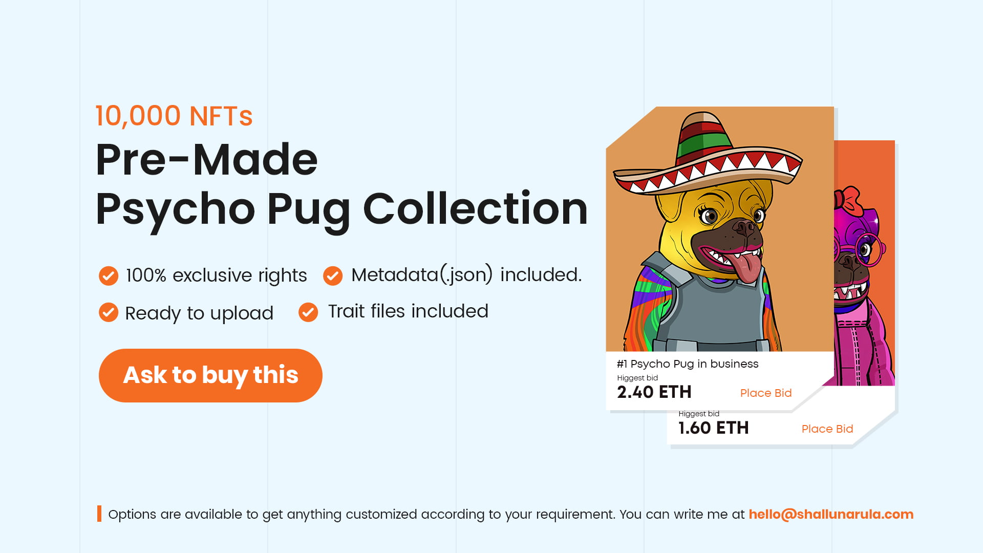 Psycho Pug - Premade NFT Collection